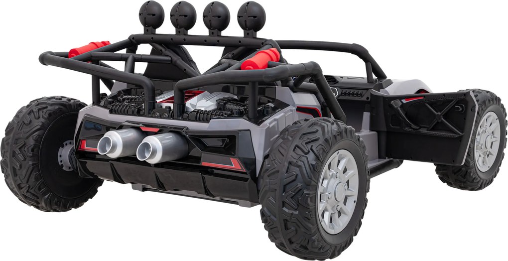 Ramiz Elektrická bugina Racing 5 pro děti +3 šedá + motory 2x200W + dálkové ovládání + pomalý start