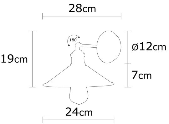 Nástěnné svítidlo BERCESTE 1xE27/40W/230V