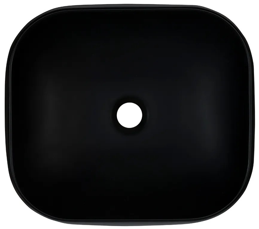 Keramické umyvadlo NIKA, černá, 45 cm