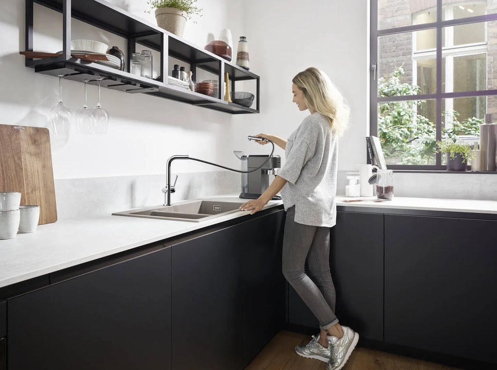 Hansgrohe M54, dřezová baterie Talis s výsuvnou koncovkou, chromová, 72808000