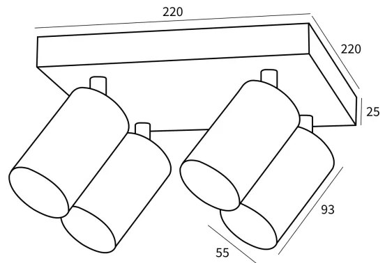 Immax NEO 07267Z - LED RGB+CCT Stmívatelné svítidlo NEO PUNTO 4xGU10/4,8W/230V