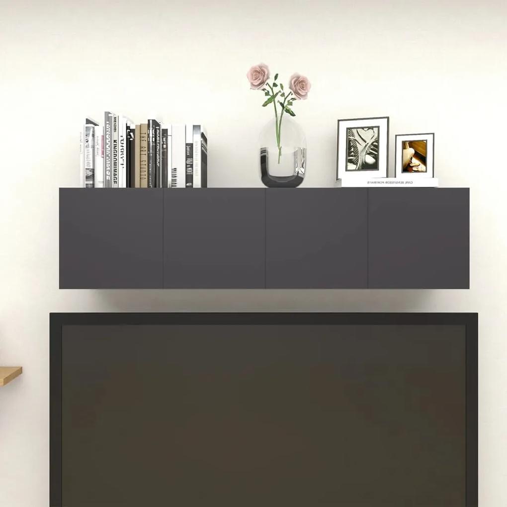 vidaXL Nástěnné TV skříňky 4 ks šedé 30,5x30x30 cm