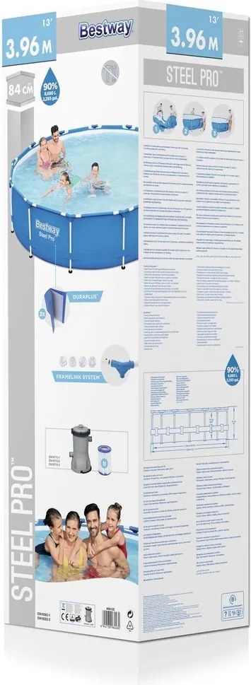 Nadzemní bazén Steel Pro 396 x 84 cm 8680 l BESTWAY 84643