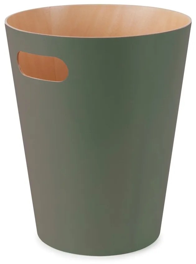 Umbra Odpadkový koš WOODROW 28 cm zelený