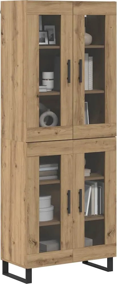 Vysoký bufet 2 ks Artisanový dub 69,5 x 34 x 180 cm 3403196