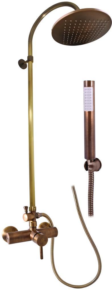 Slezák - RAV Vodovodní baterie sprchová SEINA s hlavovou a ruční sprchou - stará mosaz SE982.0/3SM Barva: Stará mosaz, Rozteč připojení (mm): 150