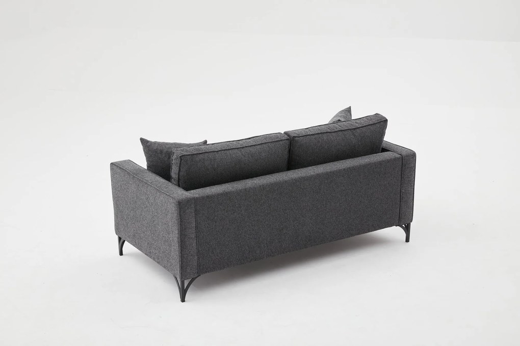 Hanah Home Dvoumístná pohovka BERLIN antracitová 180 cm 825BLC2794