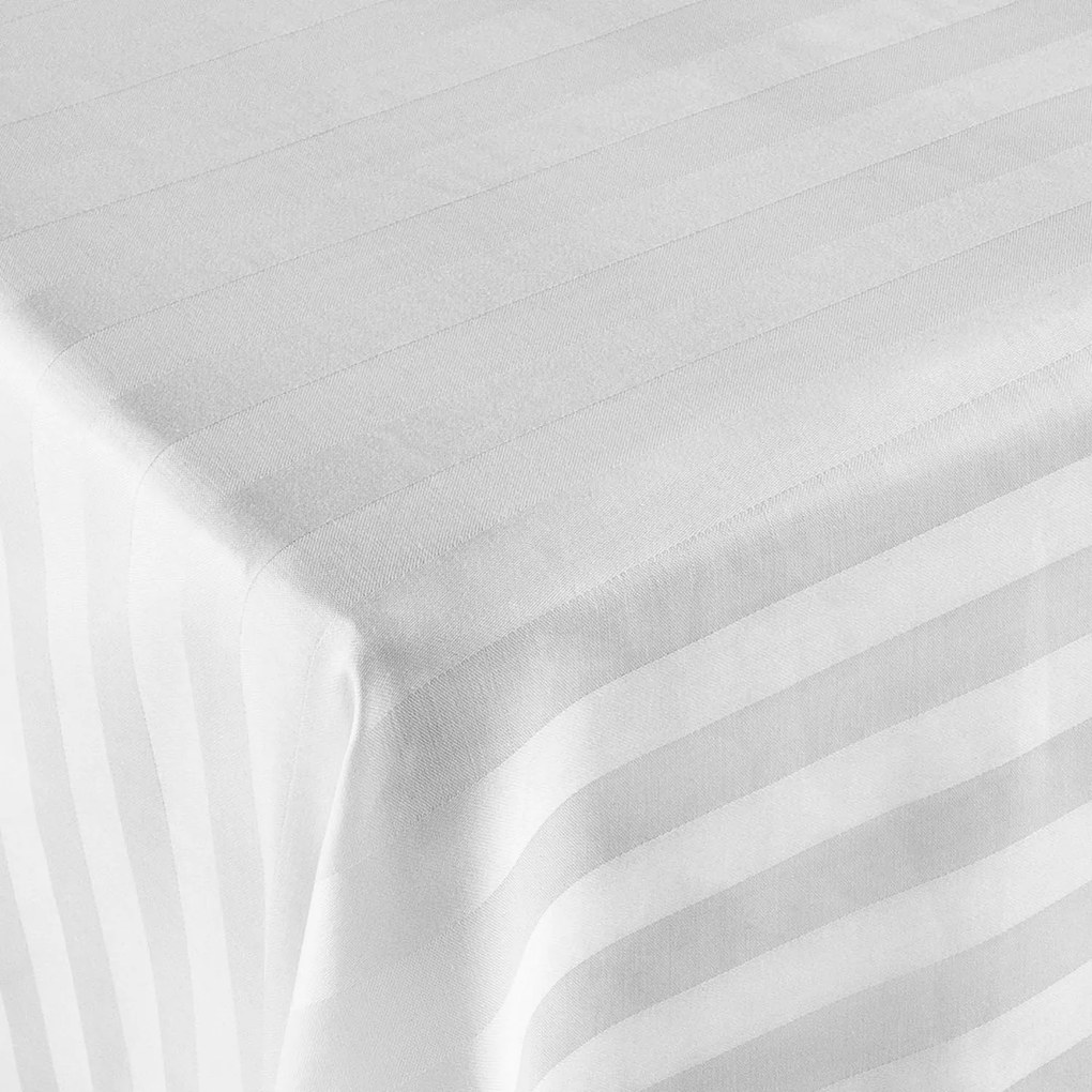 BAMBUSOVÉ PROSTĚRADLO STRIPE 160X240 CM BÍLÉ