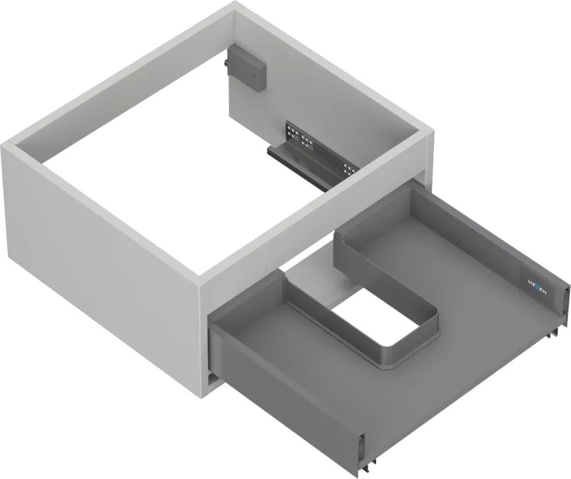 Mexen Box-A, závěsná skříňka 50 cm, 1 zásuvka, šedá matná, 91AX0-0500-235-1-62