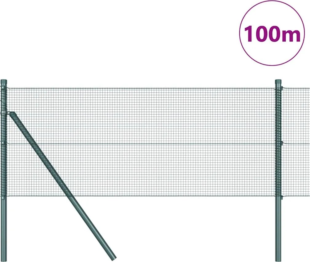 Zemní upevnění svařované drátěné ploty 100 x 0,4 m Zelená 3351774