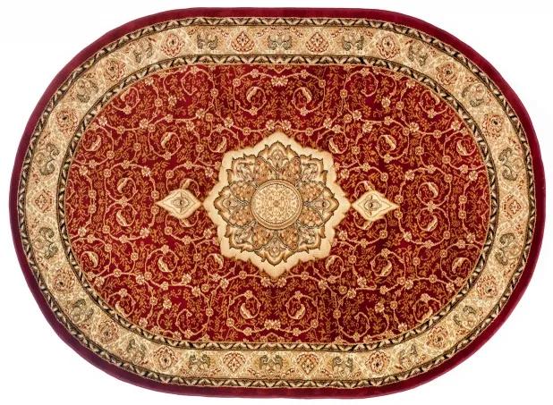 Oválný koberec YESEMEK 5071A červený Rozměr: 200x300 cm