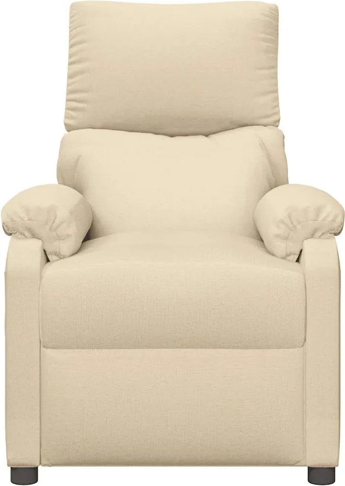 Polohovací křeslo krémové textil 340176