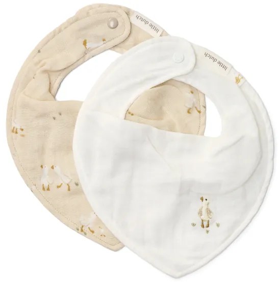 Little Dutch Bryndáček bandana Husa Newborn Naturals 2 ks