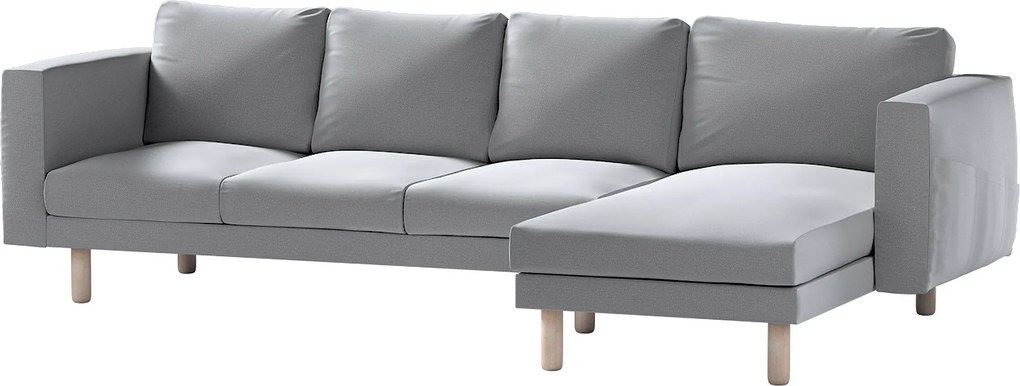 Potah na pohovku IKEA Norsborg 4-místná se šezlongem barva šedá látka sametová