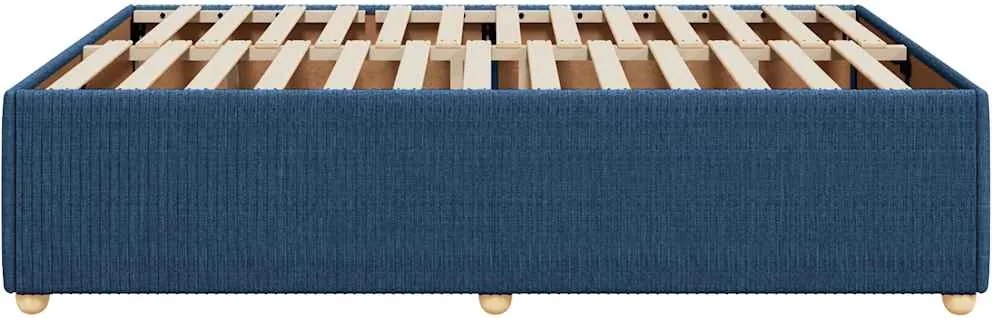 Rám postele bez matrace modrý 160 x 200 cm textil 3284955