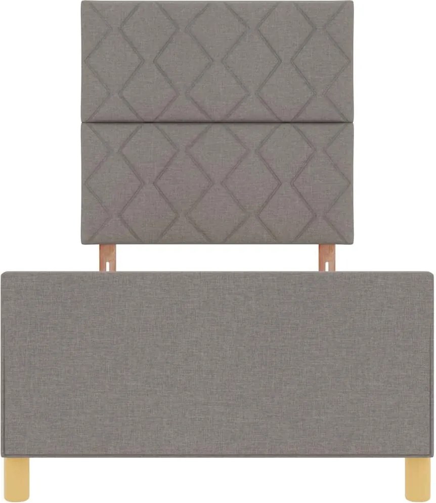 Rám postele s čelo Taupe 100 x 200 cm textil 3344785