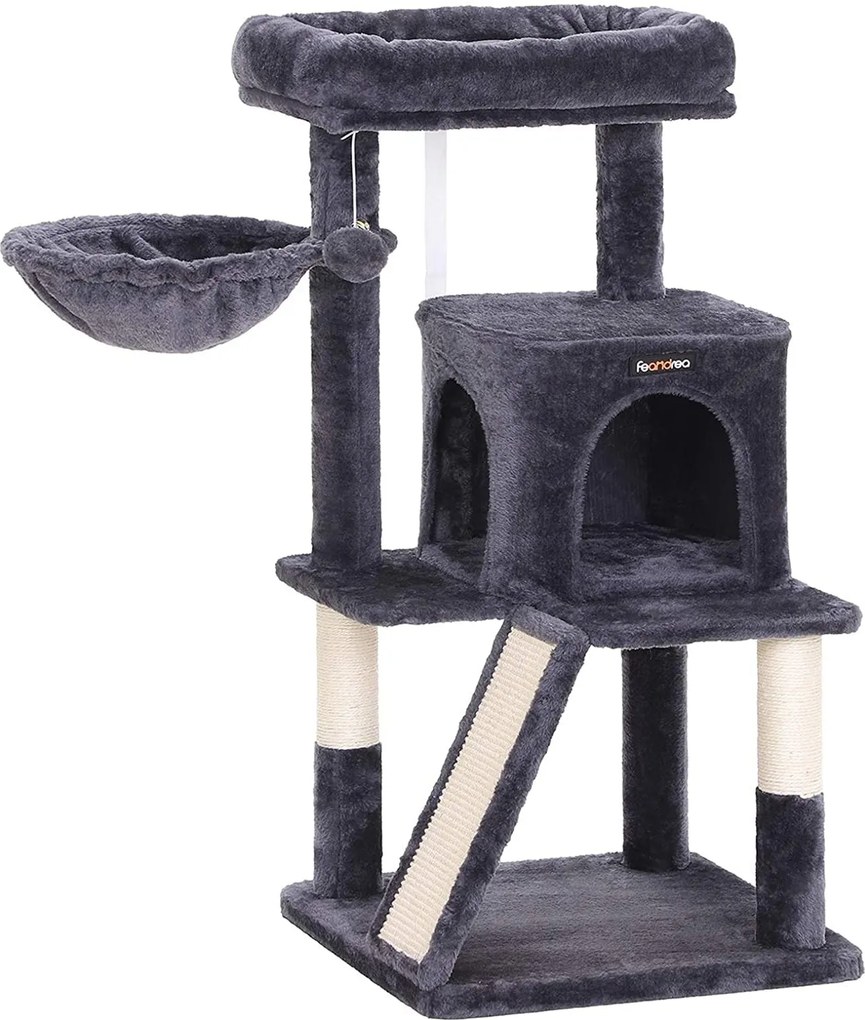 Feandrea škrabací sloup se škrabací deskou 96 cm tmavě šedý