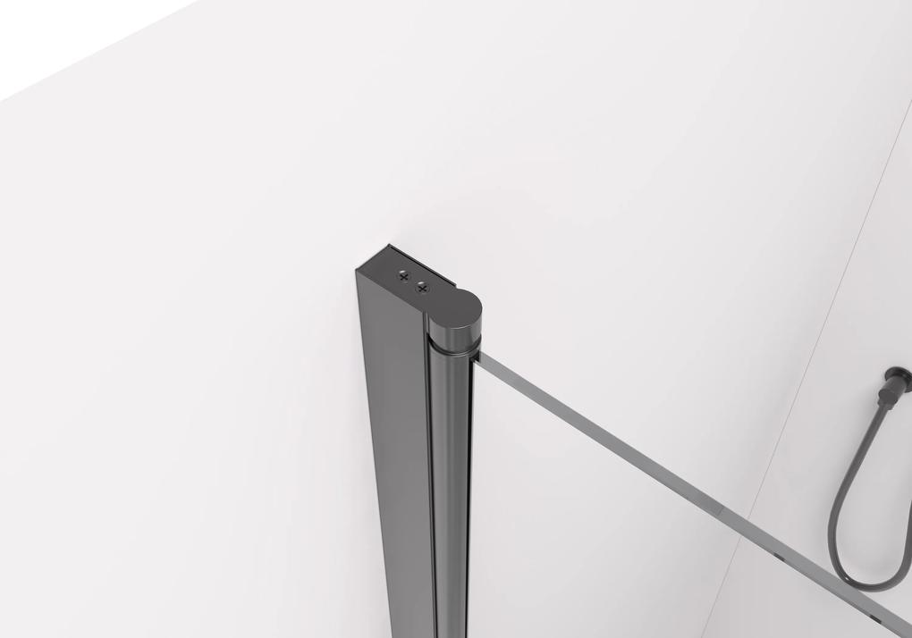 Cerano Volpe, skládací sprchové dveře 70x190 cm, 6mm čiré sklo, černý profil, CER-CER-423325