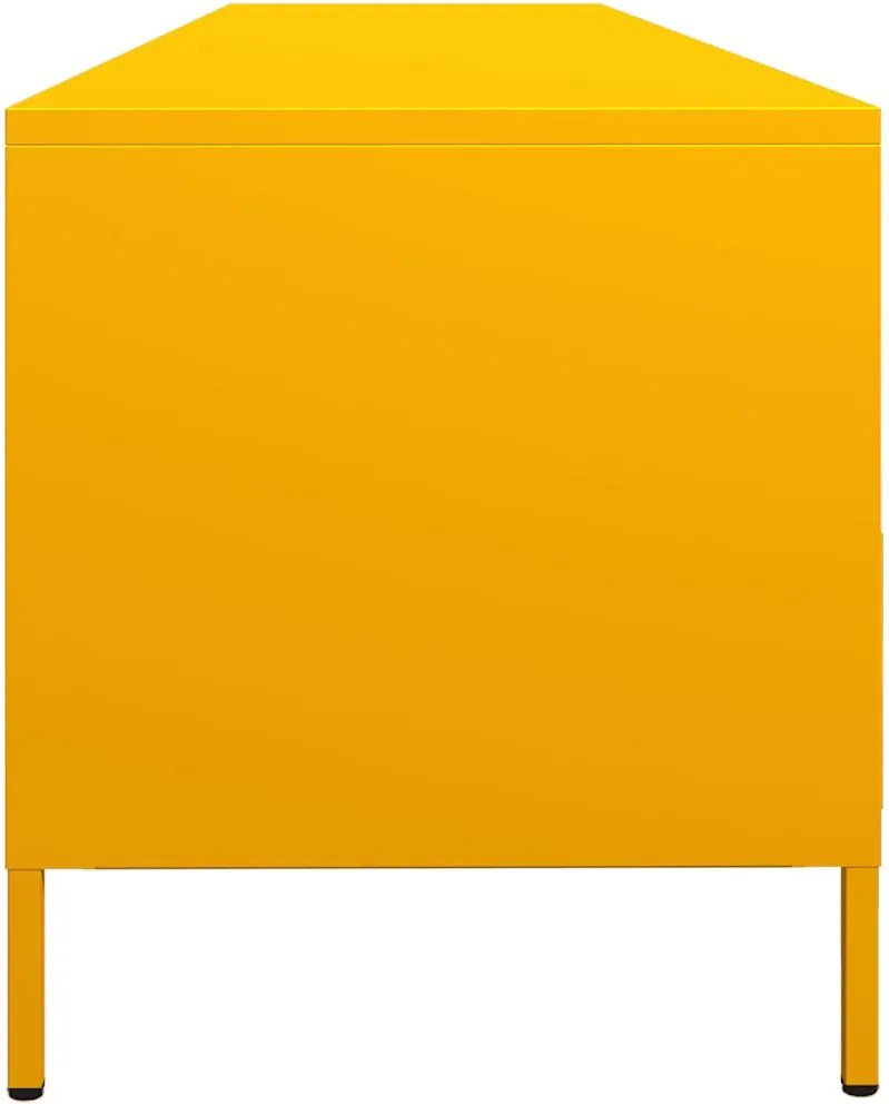 TV skříňka žlutá 202 x 39 x 43,5 cm ocel válcovaná za studena 3307152