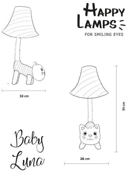 Happy Lamps - LED Dětská stolní lampa BABY LUNA LED/5,4W/230V kočka