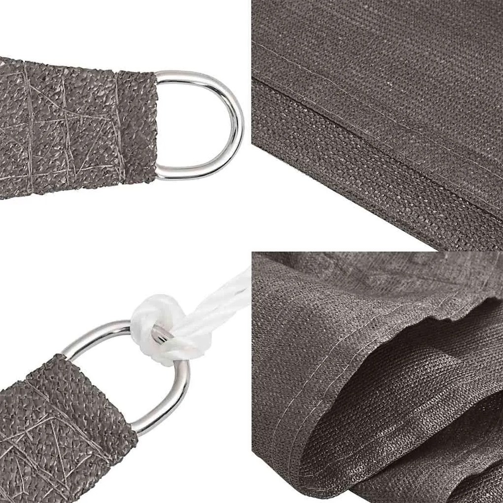 Stínící plachta 160 g/m² antracitová 3 x 3 x 4,2 m HDPE 311089