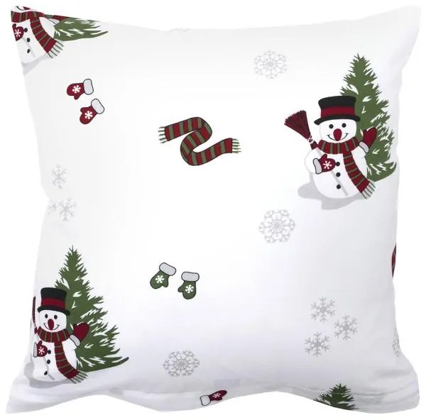 SCANquilt povlak KLASIK SOFT sněhulák bílošedá 40 x 40 cm