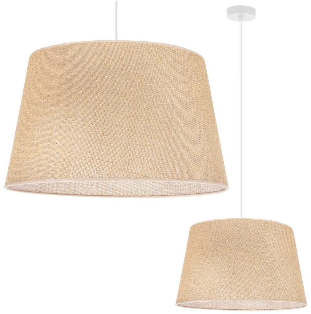 Závěsné svítidlo Juta, 1x jutové stínítko, (fi 44cm), w