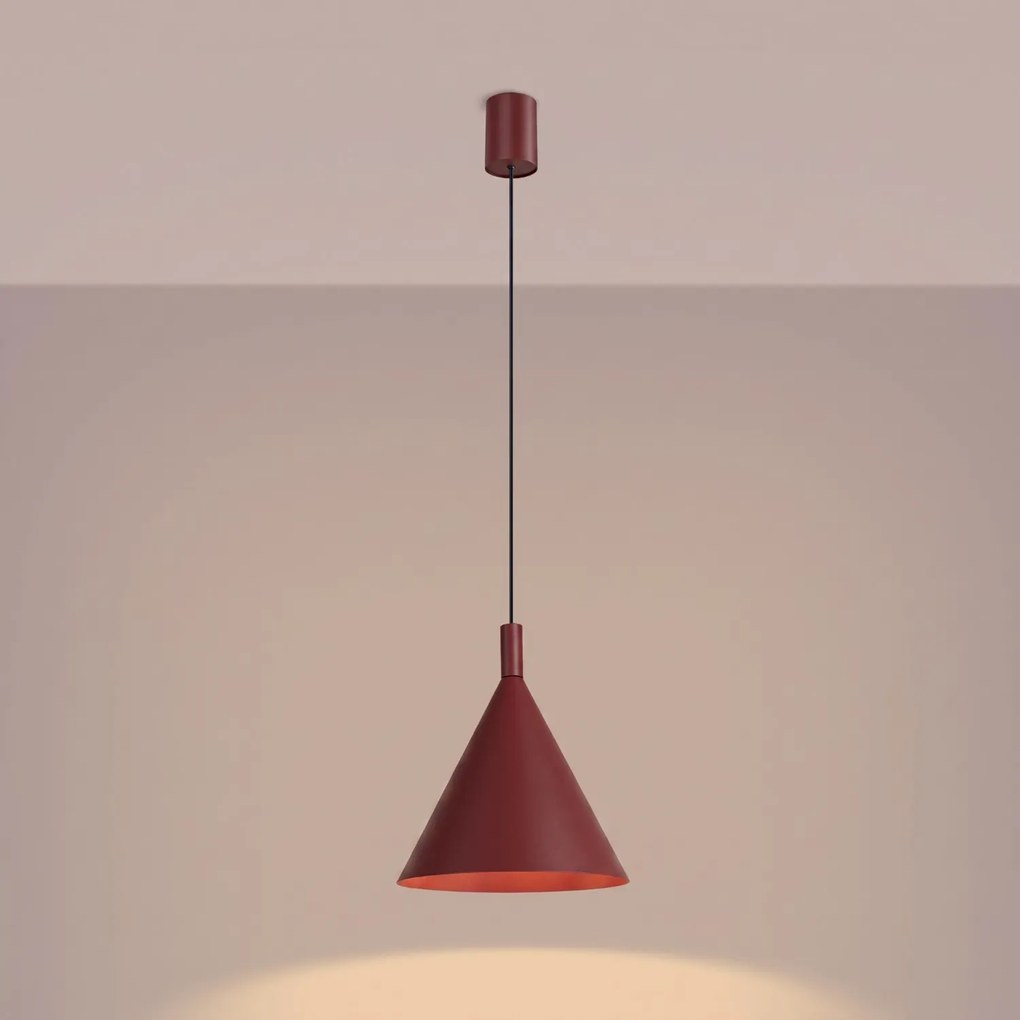 Sollux Lighting Závěsné svítidlo NOX 25 bordó