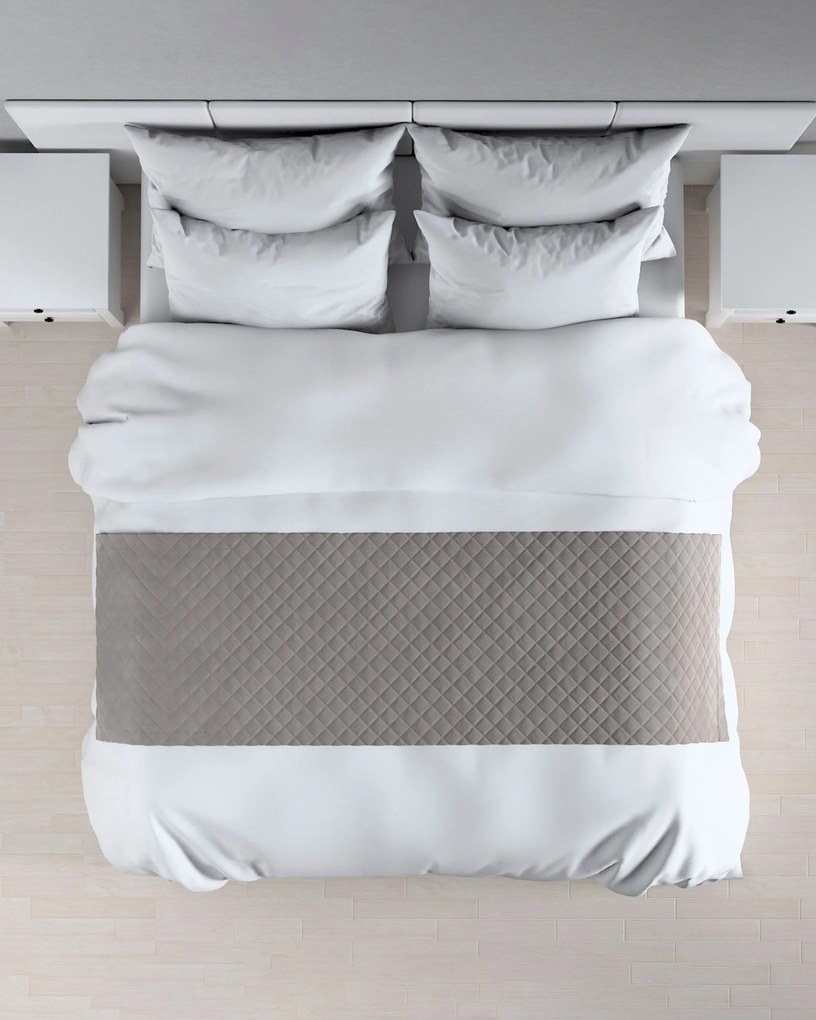 Hotelový přehoz – běhoun Velvet 60x200 cm barva šedá látka lesklé, sametová