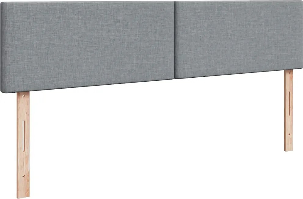 Box spring postel s matrací světle šedá 200 x 200 cm textil 3287556