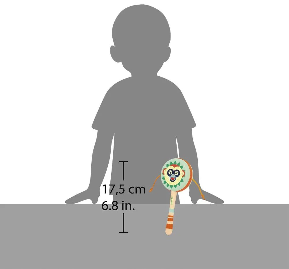 GIOIA - Ruční bubínek s opičkou