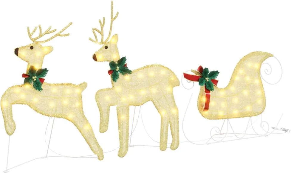 LED Sobové 7 ks Zlatá 43 x 18 x 66 cm textil 3385890