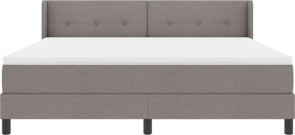 Postel s boxspringem s čelo Taupe 200 x 180 cm textil 3341122
