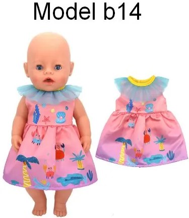 Oblečky Baby Born - Barevné letní šaty Motiv: model b14