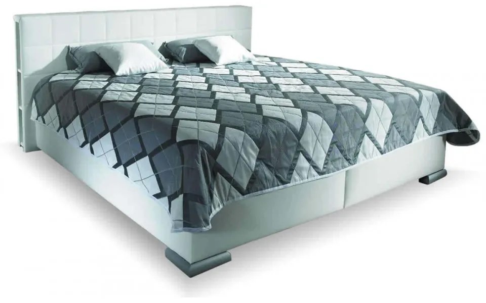 Čalouněná postel s úložným prostorem LIBRO New Design, Ekokůže červená