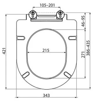 Alcadrain WC sedátko, duroplast A678S