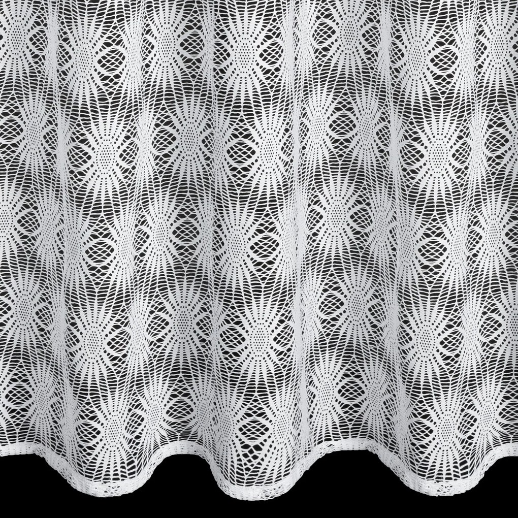 ZÁCLONA NA KROUŽCÍCH ROZI 140X250 CM BÍLÁ