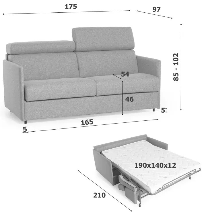 Pohovka TAVOLA MINI s rozkladem na každodenní spaní, zelená (penelope 10)