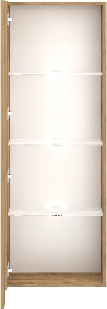 Závěsná vitrína Vivien 40 cm s LED osvětlením dub Wotan