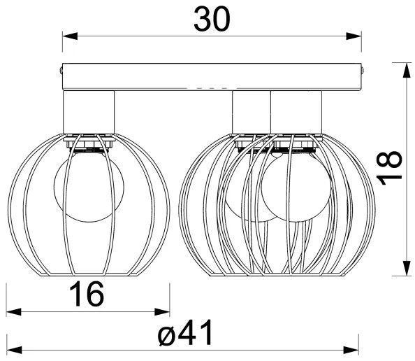 Bodové svítidlo LAPS 3xE27/15W/230W černá