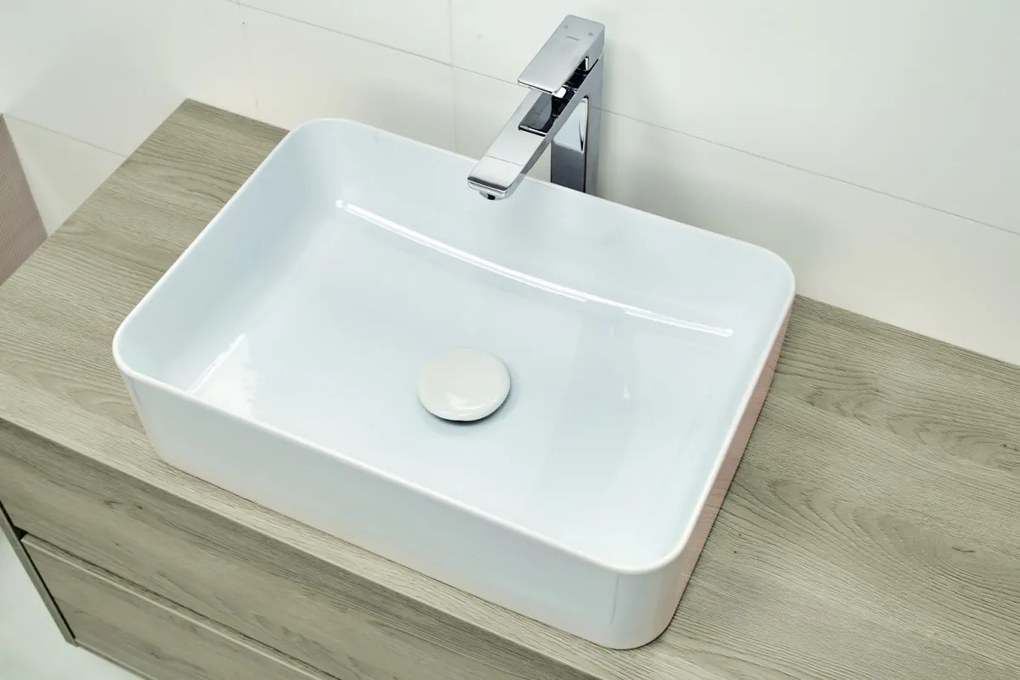 Cersanit Crea - závěsná skříňka pod umyvadlo na desku 80cm, dub, S924-010