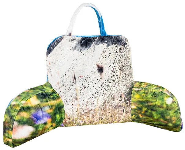 Bellatex Polštář opěrka na čtení 50x100 cm zelená, šedá
