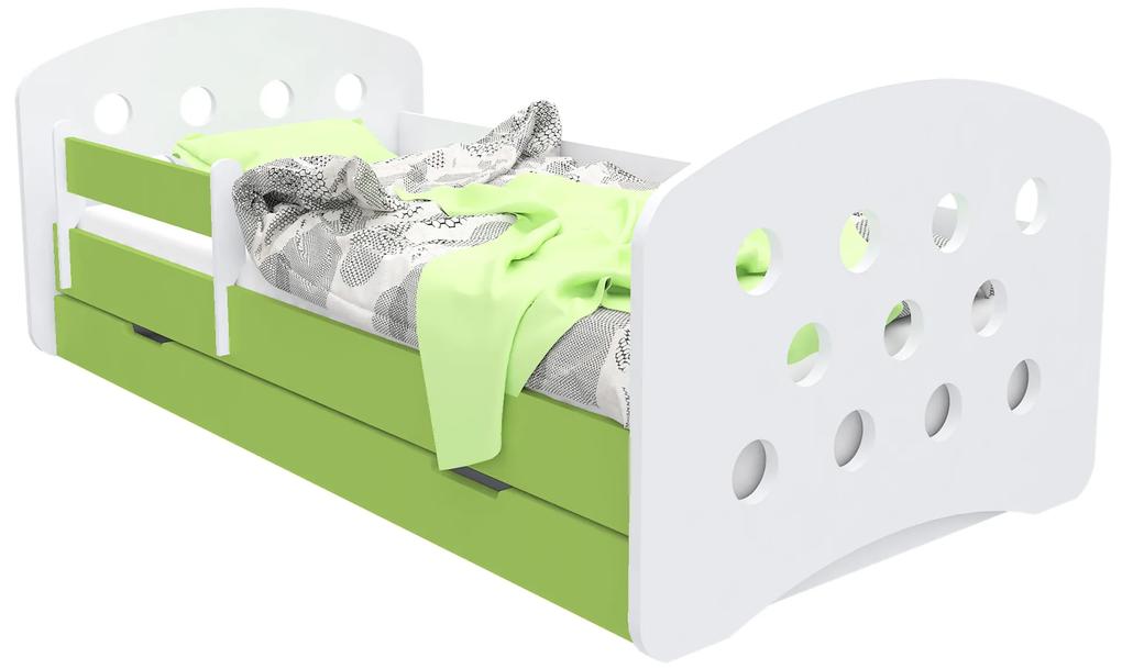 Svět pokojů Dětská postel DESIGN s výřezem - kolečka + matrace zdarma Barva: Bílá, Uložný prostor: ANO (+500 Kč), Rozměr: 140x70 cm