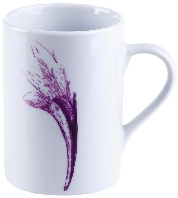 Hrnek porcelánový s květy bílý 290 ml Violet