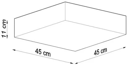 Stropní svítidlo SOLLUX Horus 45cm E27 3x60W bez zdroje SL.0141 bílá