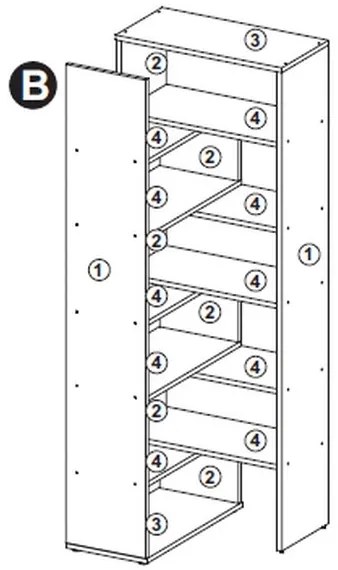 Variabilní regál Calvia, bílá