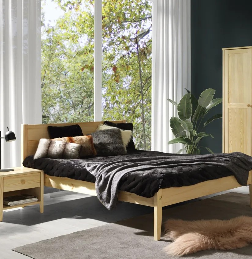 Postel Presto Zvolte rozměr postele: 180x200 cm, Vyberte odstín dřeva: Přirodní borovice