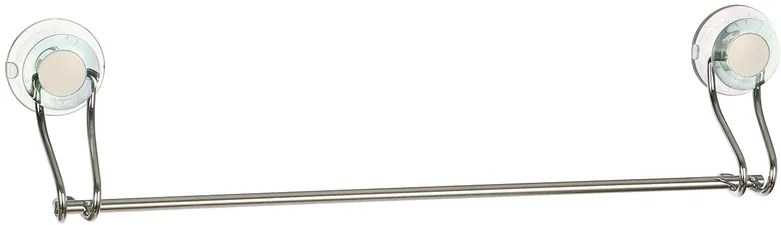 BISK Erga GECO, 1-ramenný držák na ručníky 460mm na přísavky, čirá-chromová, ERG-06728