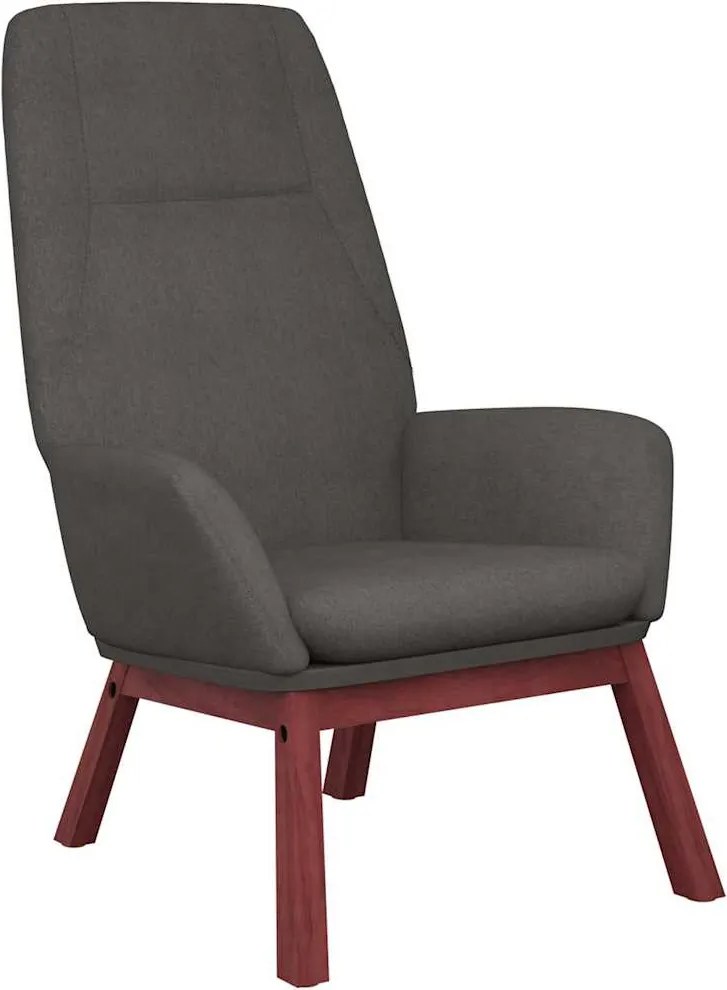 Relaxační židle tmavě šedá textil 341384