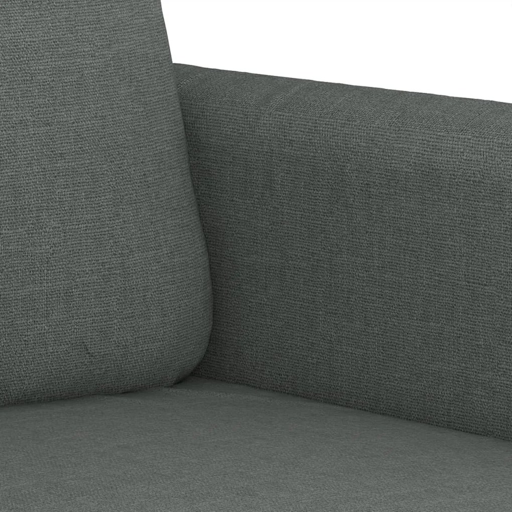 2dílná sedací souprava s polštáři tmavě šedá textil 3202103